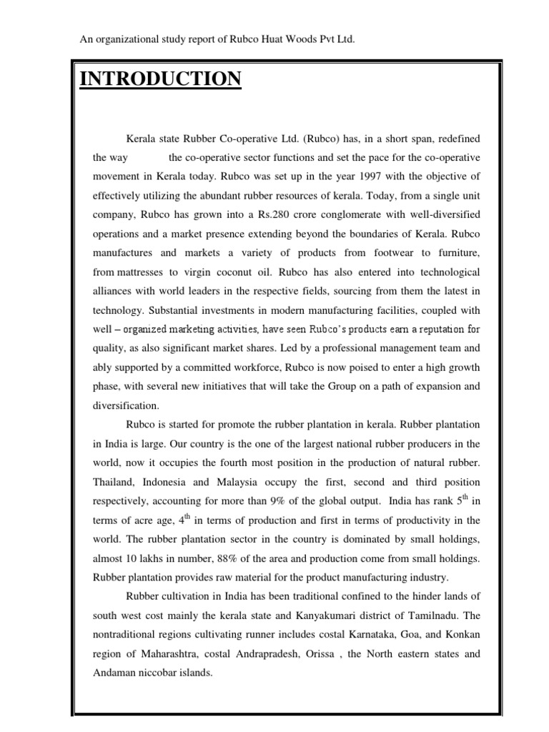 Rubco Huat Woods Pvt Ltd Overview | PDF | Natural Rubber | Employment