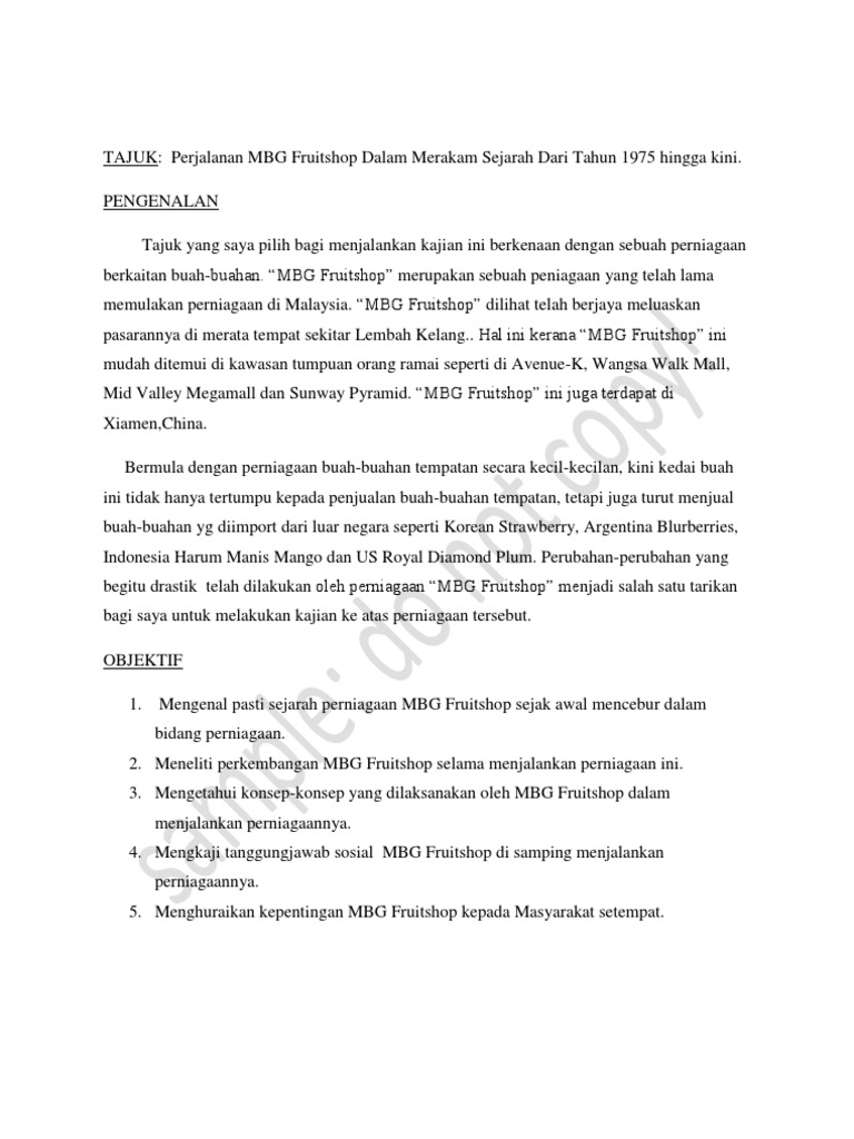 Proposal Sejarah | PDF