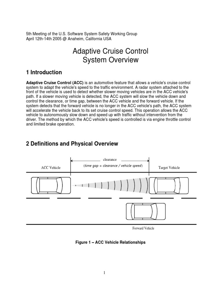 Adaptive Cruise Control System Overview | PDF