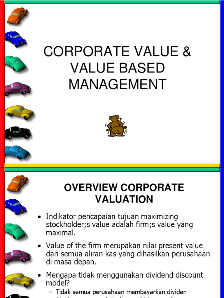 Corporate Value & Value Based Management | PDF