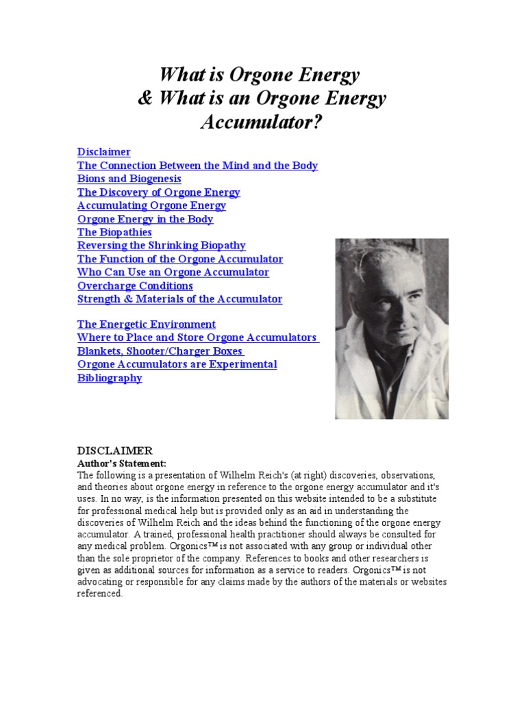 What Is Orgone Energy | PDF | Wilhelm Reich | Cancer