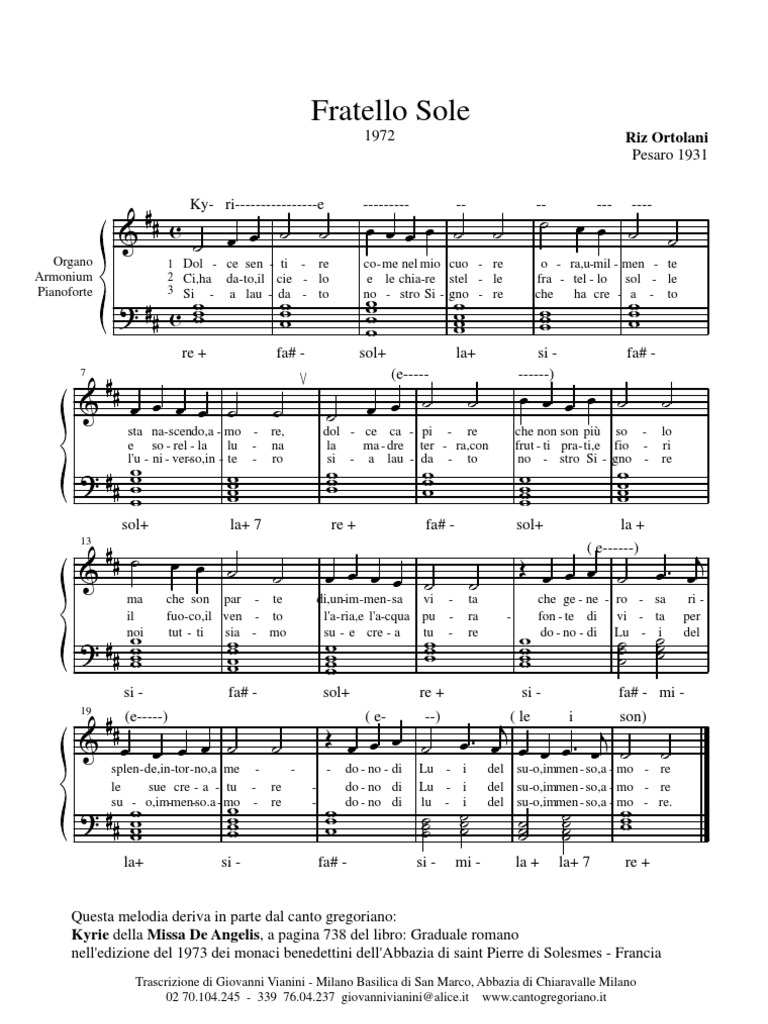 Fratello Sole Sorella Luna | PDF