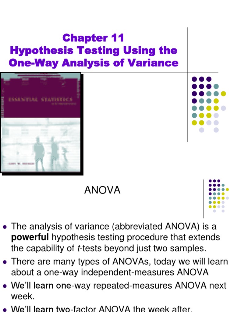 Hypothesis Testing Using The One-Way Analysis of Variance | PDF ...