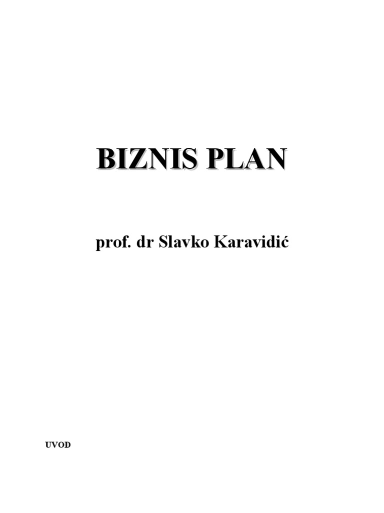 Biznis Plan | PDF