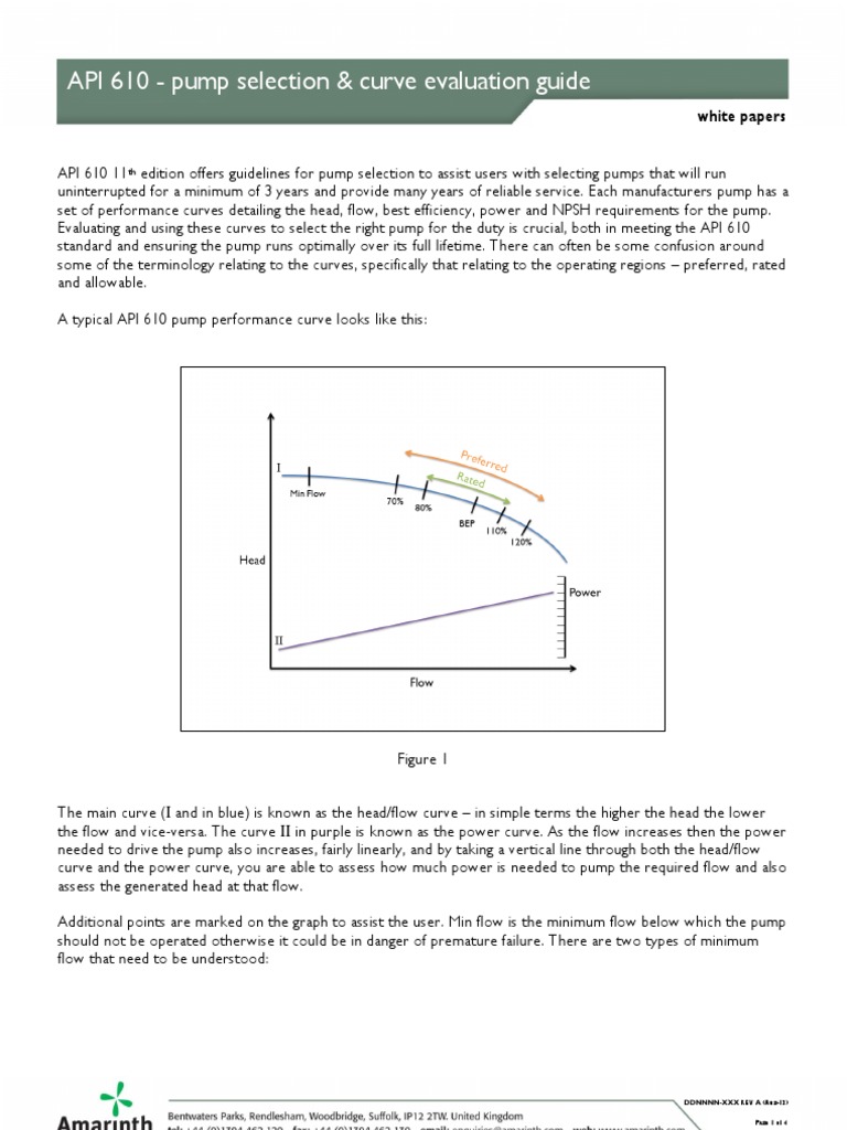 API 610 Pump Selection and Curve Evaluation | PDF | Pump | Nature