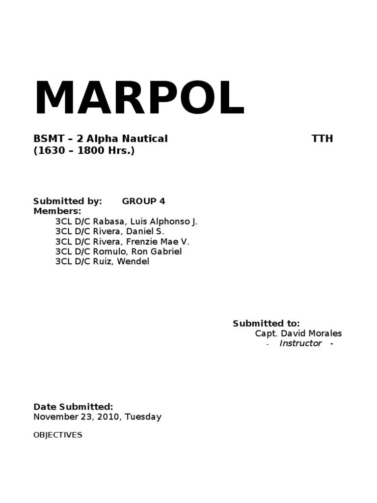 MARPOL | PDF