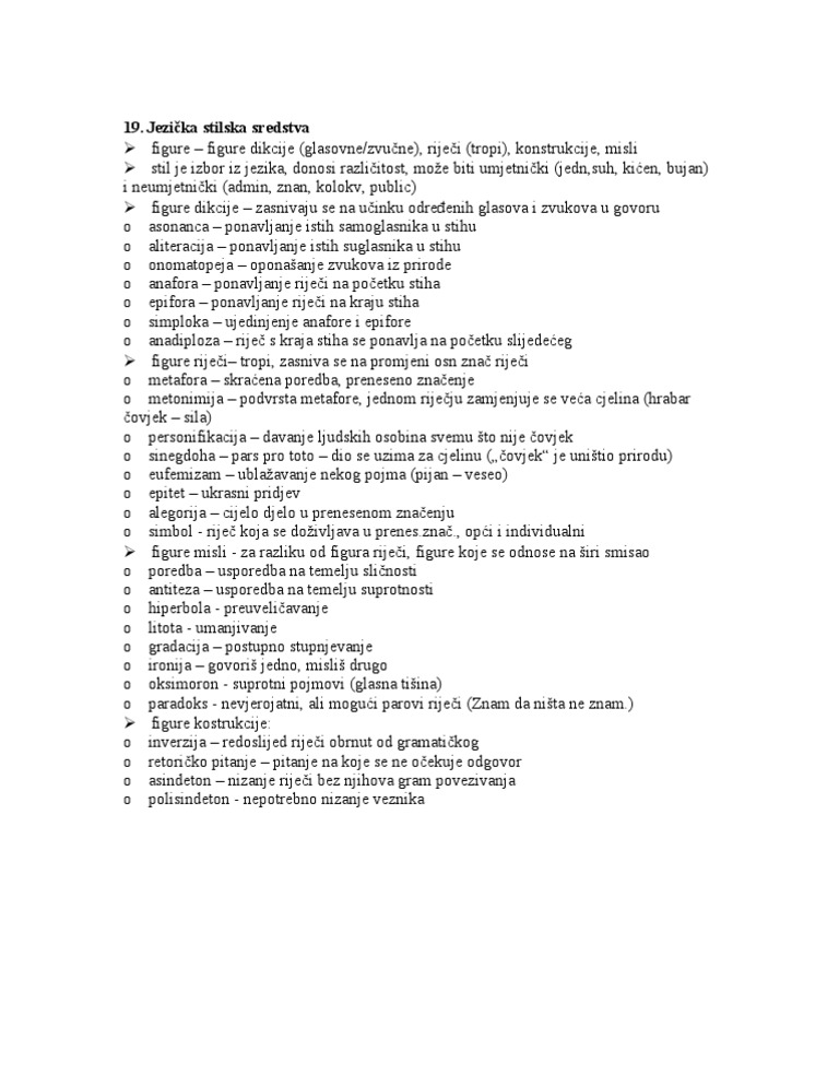 Stilske Figure | PDF