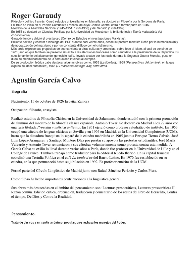 Filosofos Europeos Siglo XXI | PDF | Teorías filosóficas | Science