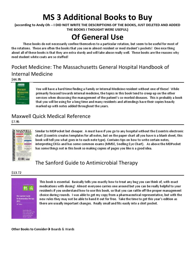 Book Guide For Clincal Rotations - Revised by ASO | PDF | Medical ...