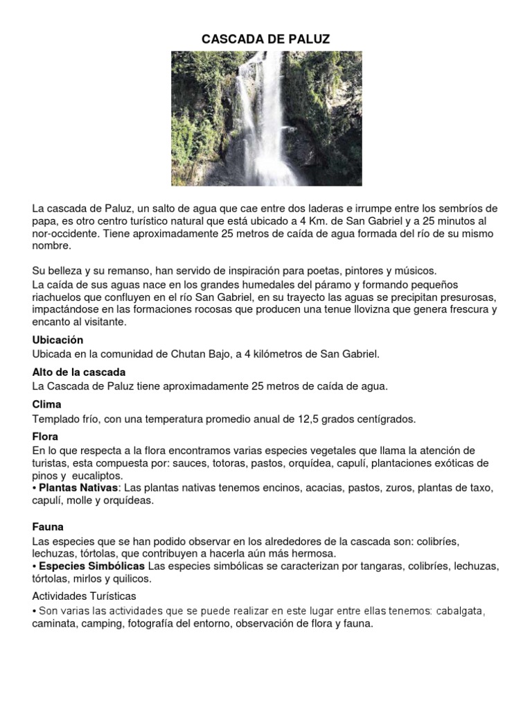 Cascada de Paluz | PDF | Geografía Física | Earth Sciences