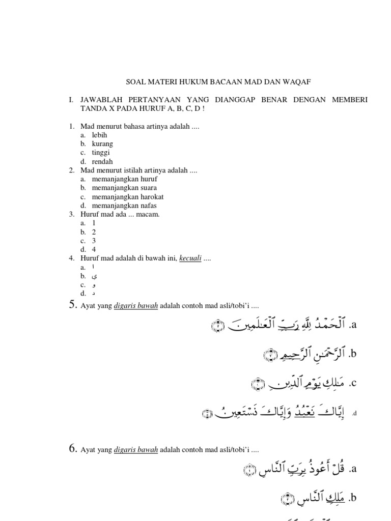 Soal Mad 1 | PDF | Seni & Disiplin Bahasa