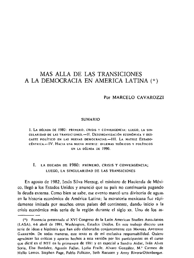Transiciones Democráticas en AL 1980s | PDF | Historia