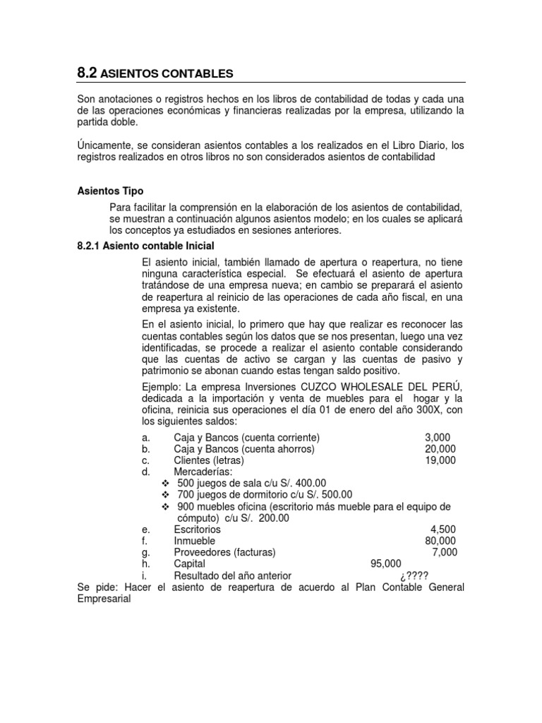 Asientos Contables | PDF | Costo | Contabilidad