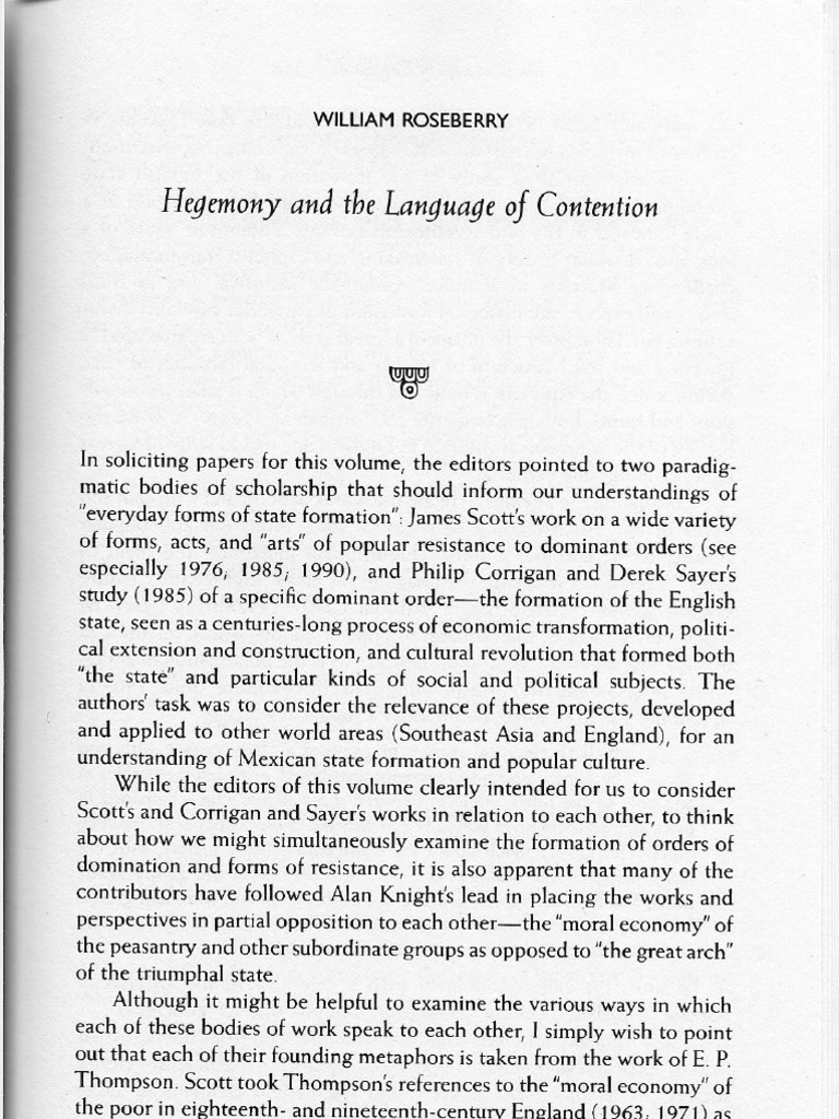 Hegemony and The Language of Contention | PDF