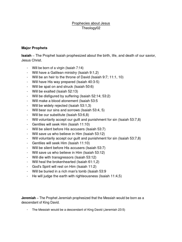 Major Prophets Isaiah: Will Be Born of A Virgin (Isaiah 7:14) | PDF ...