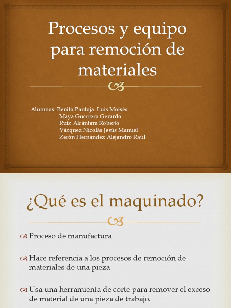 Equipo 2. Procesos y Equipos de Rem de Materiales. | PDF | Perforar ...