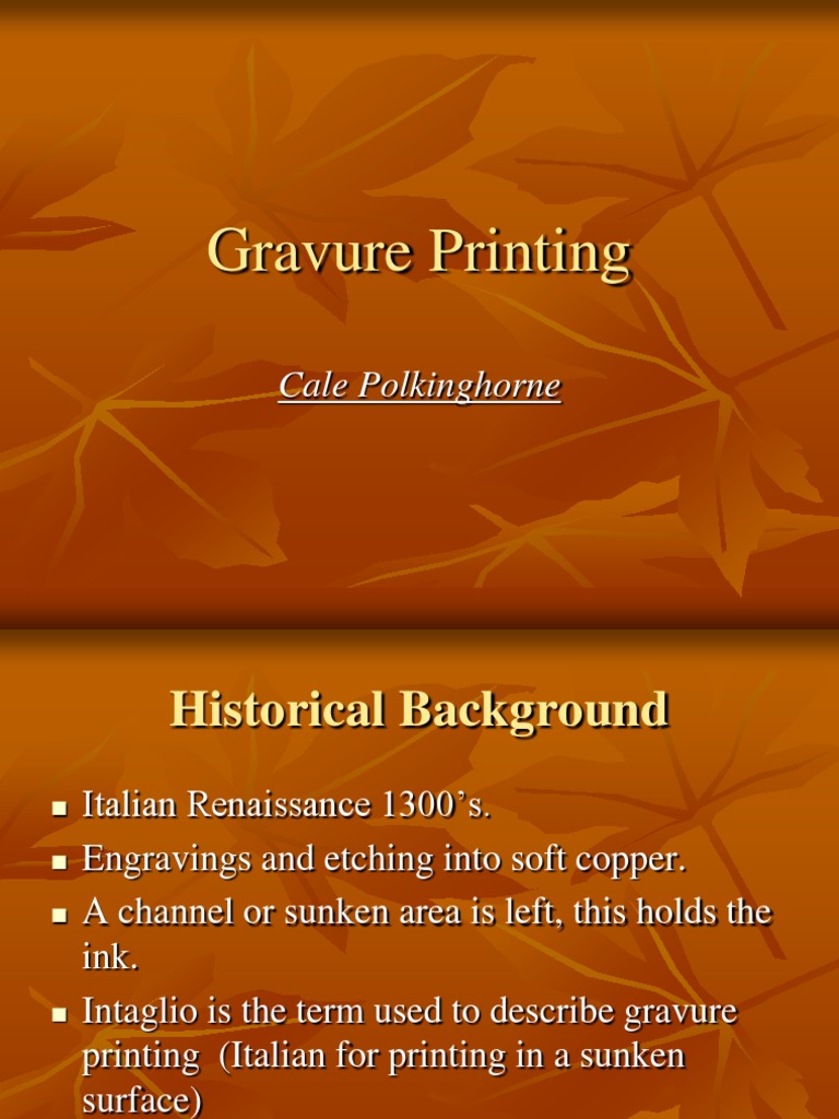 Gravure Printing | PDF | Printing | Media Technology