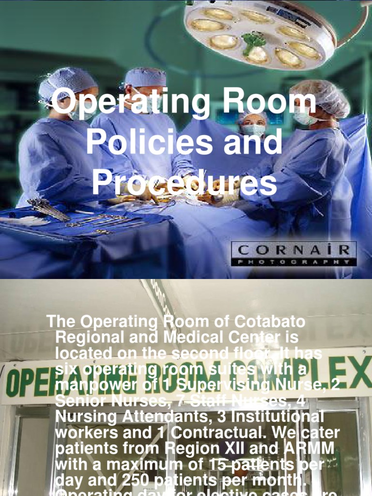 Operating Room Policies and Procedures II | PDF | Operating Theater ...