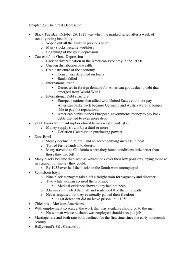 The Unfinished Nation - Chapter 23 | PDF | Great Depression | Herbert ...