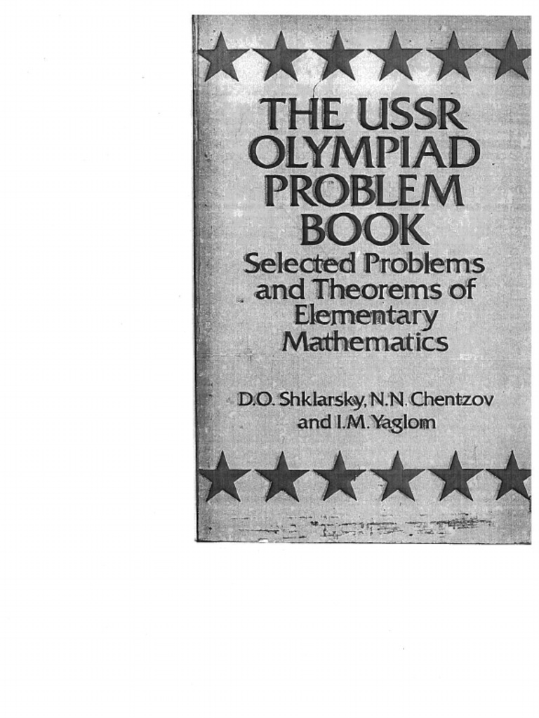 The Ussr Olympiad Problem Book | PDF
