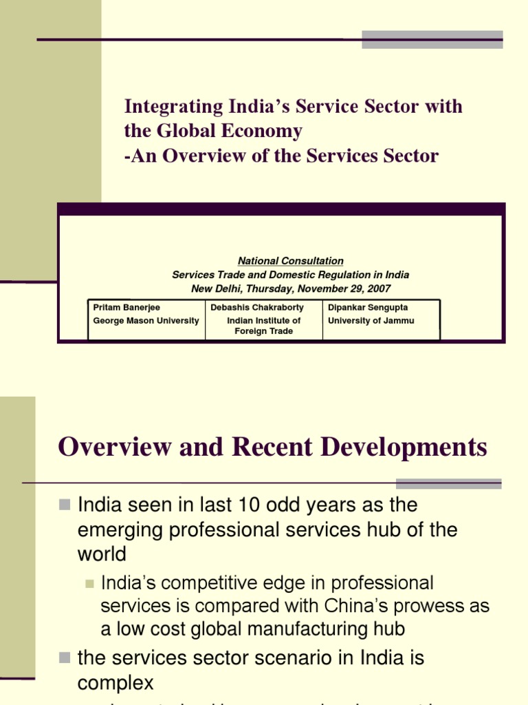 Indian Service Sector | PDF