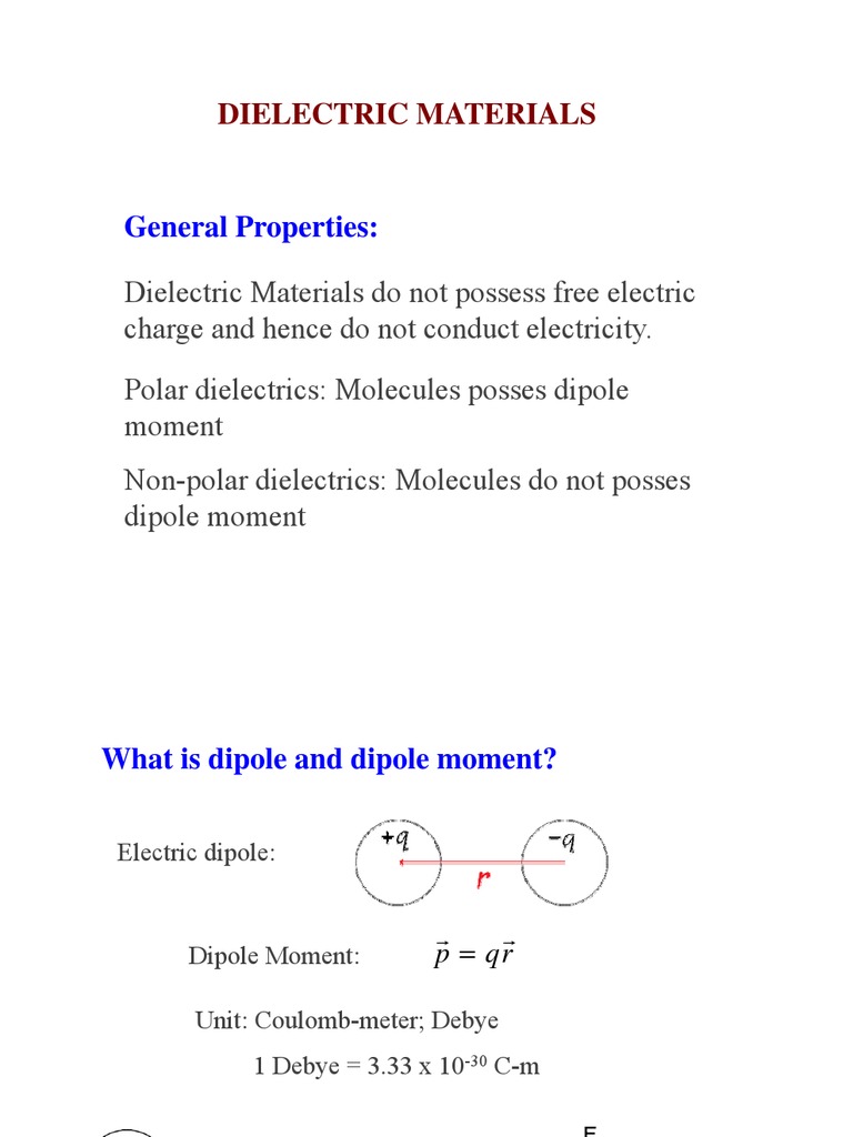 Dielectric Materials | PDF | Dielectric | Quantity