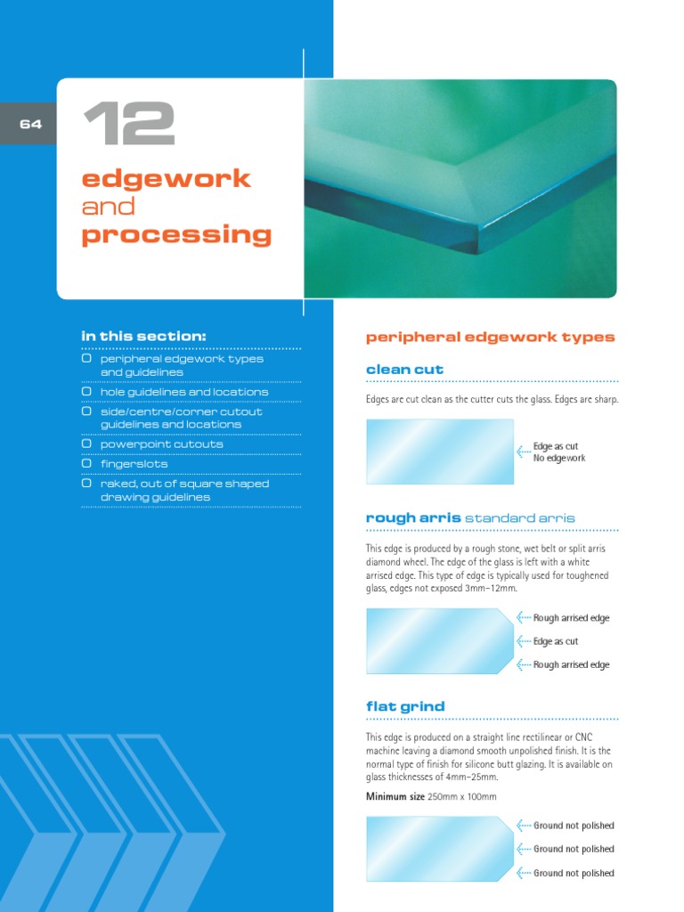 Glass Edge Work and Processing | PDF | Mirror | Glasses