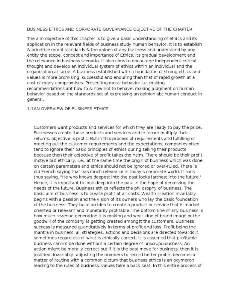 Business Ethics Module 1 | PDF | Business Ethics | Value (Ethics)