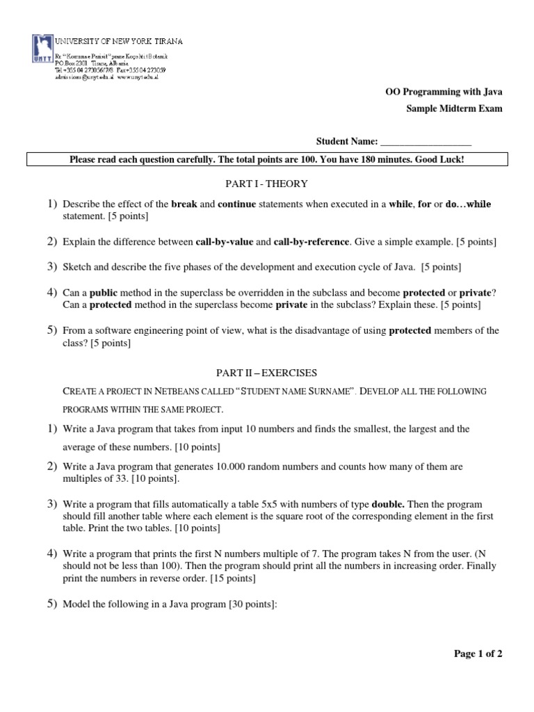 Sample Midterm PDF | Download Free PDF | Inheritance (Object Oriented ... Sample Midterm PDF | Download Free PDF | Inheritance (Object Oriented ...