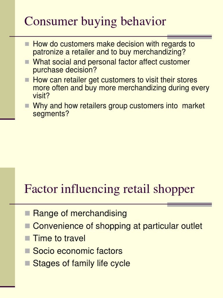 Understanding Consumer Buying Behavior | PDF