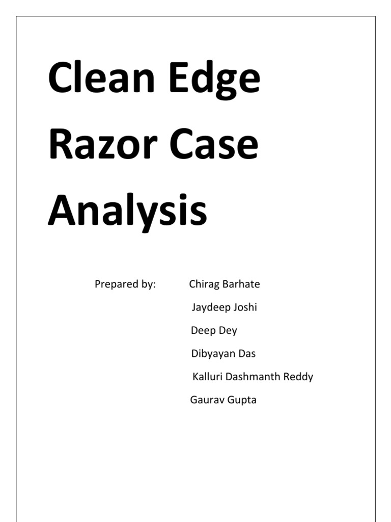 Clean Edge Razor Market Strategy | PDF | Cost | Marketing