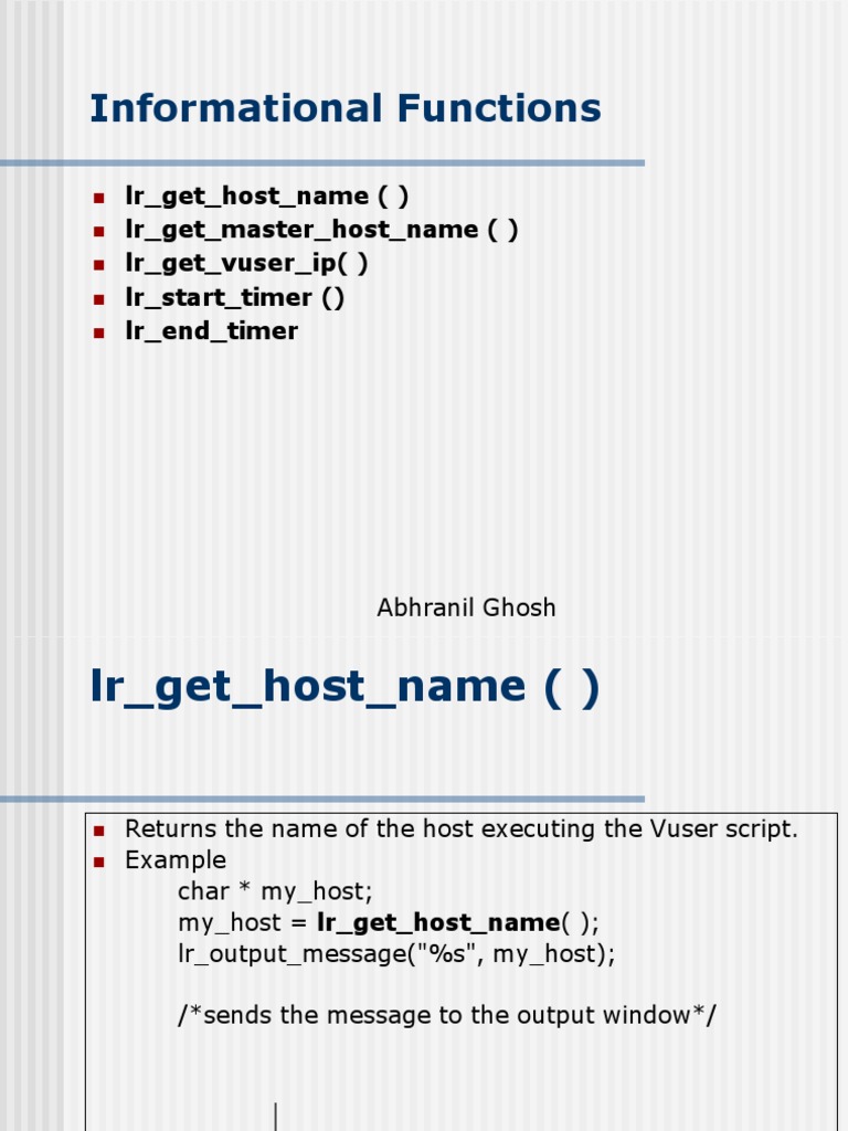 LoadRunner Functions | PDF | Parameter (Computer Programming) | Ip Address