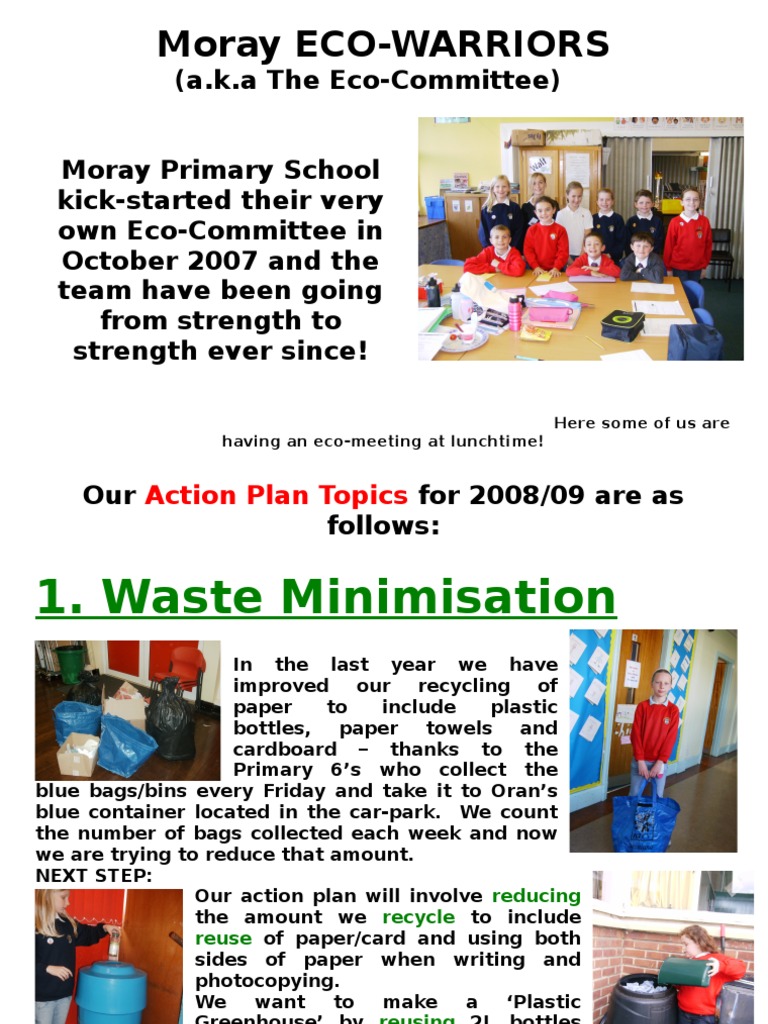Eco-Committee Action Plan For 0809 | PDF | Economy And The Environment ...