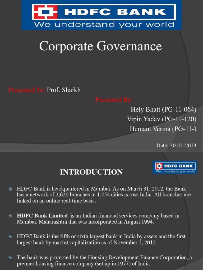 HDFC CG | PDF | Governance | Corporate Governance