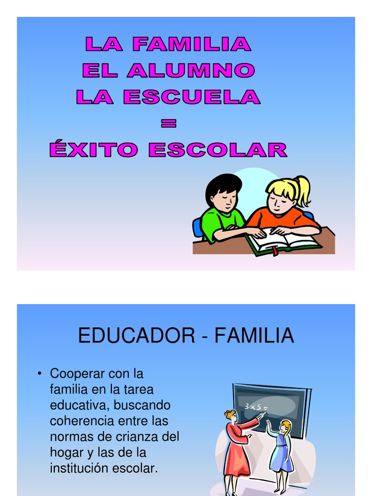 Colaboración Familia-Escuela en Educación | PDF | Familia | Aprendizaje
