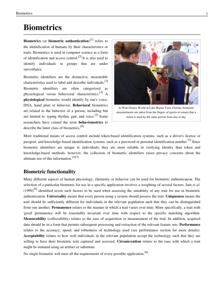Understanding Biometrics and Its Applications | PDF