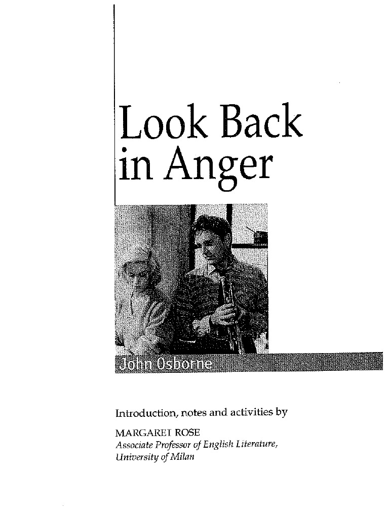 J.osborne - Look Back in Anger | PDF | Plays | Theatre
