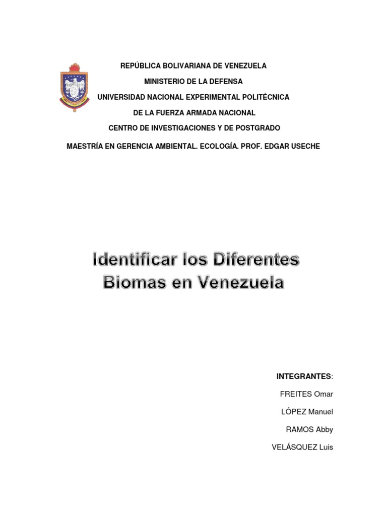 Biomas de Venezuela | PDF | Selva | Venezuela