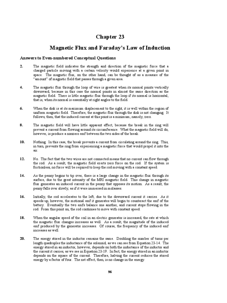 Physics Chapter 23 Solutions | PDF | Electromagnetic Induction ...