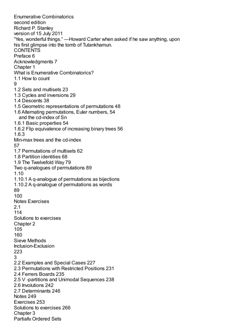 Combinatorics | Download Free PDF | Permutation | Combinatorics