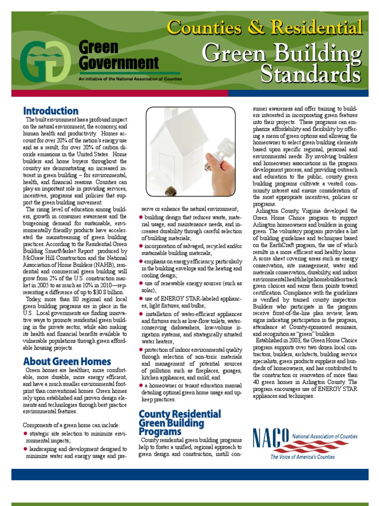 Green Building Standards | PDF | Green Building | Leadership In Energy ...