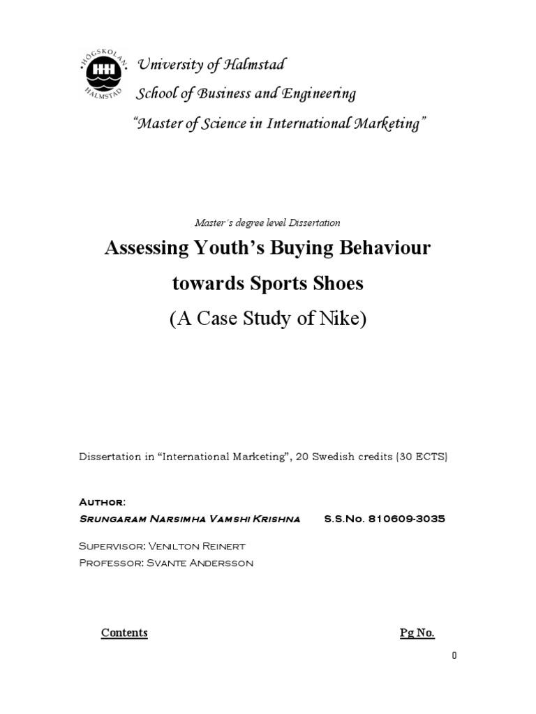 Assessing Youth's Buying Behaviour Towards Sports Shoes (A Case Study ...