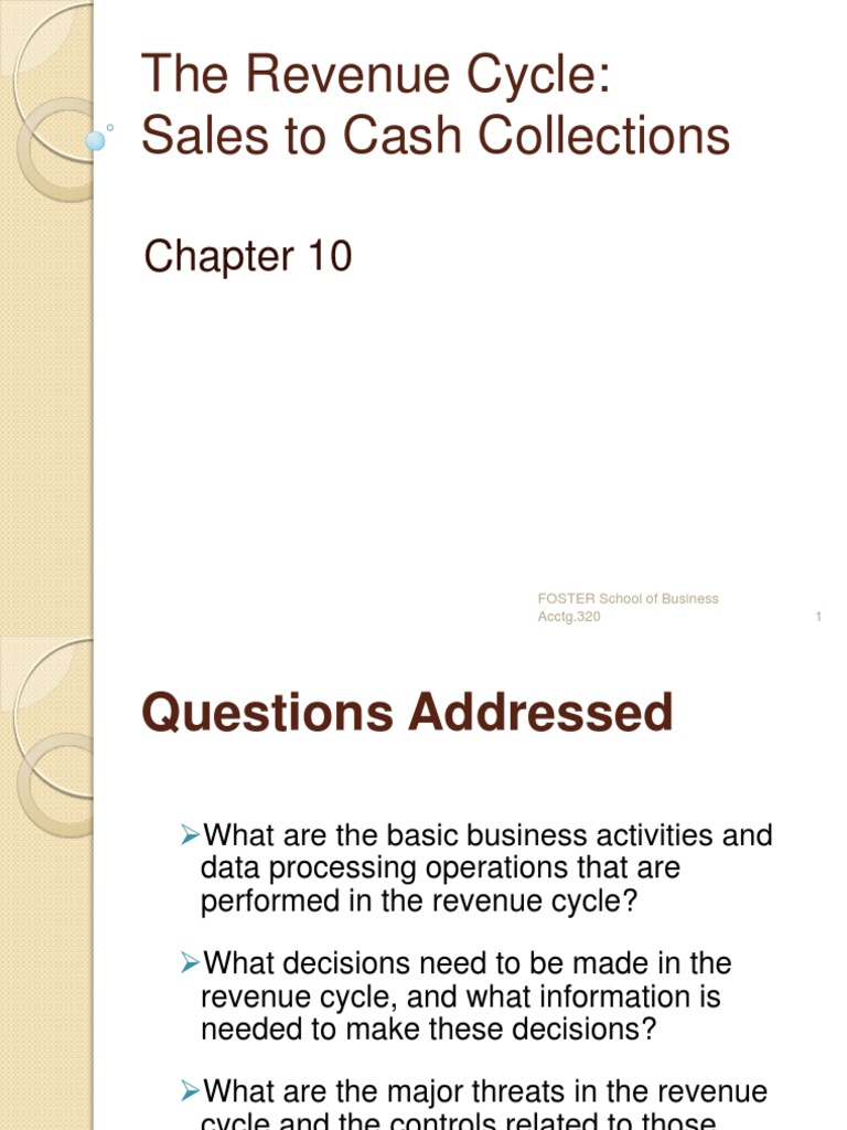 Revenue Cycle: Sales To Cash Collections | PDF | Invoice | Inventory