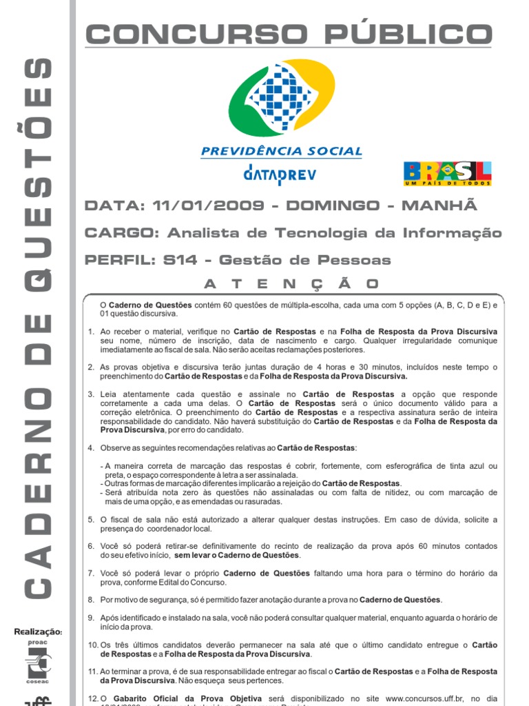 Prova de Concurso Publico | Rotatividade (Emprego) | Recrutamento