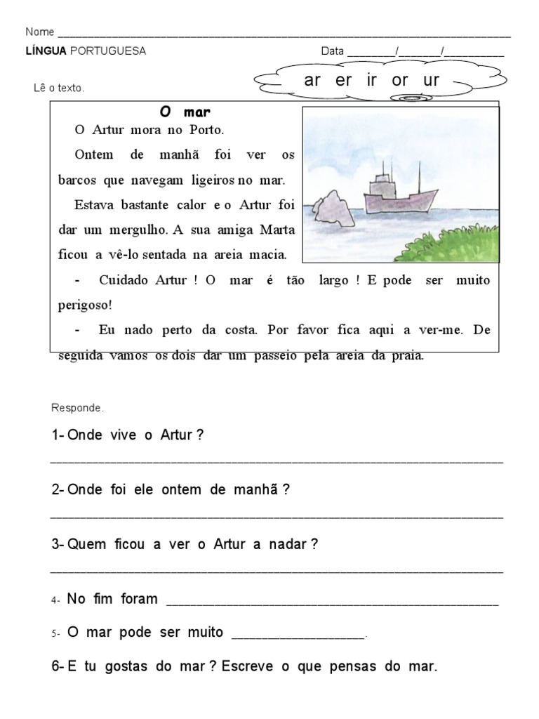 Casos Da Leitura Ar, Er, Ir, Or, Ur | PDF