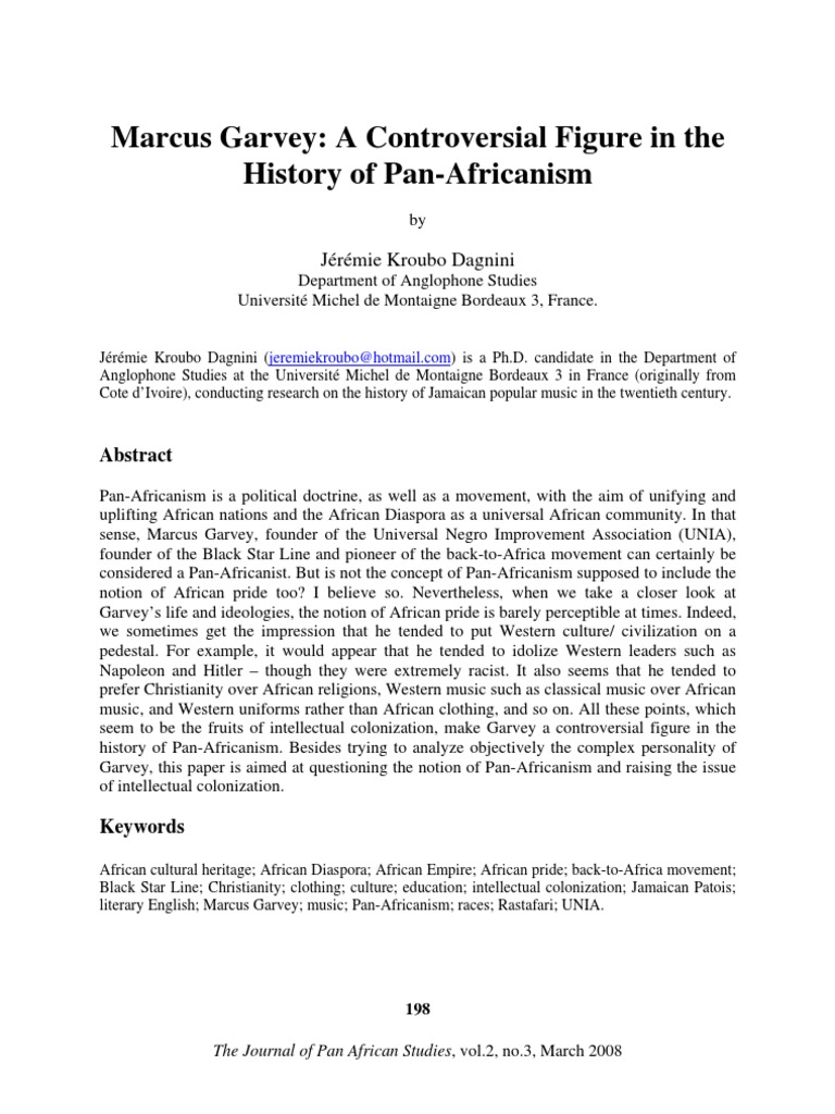 Marcus Garvey's Impact on Pan-Africanism | PDF | History