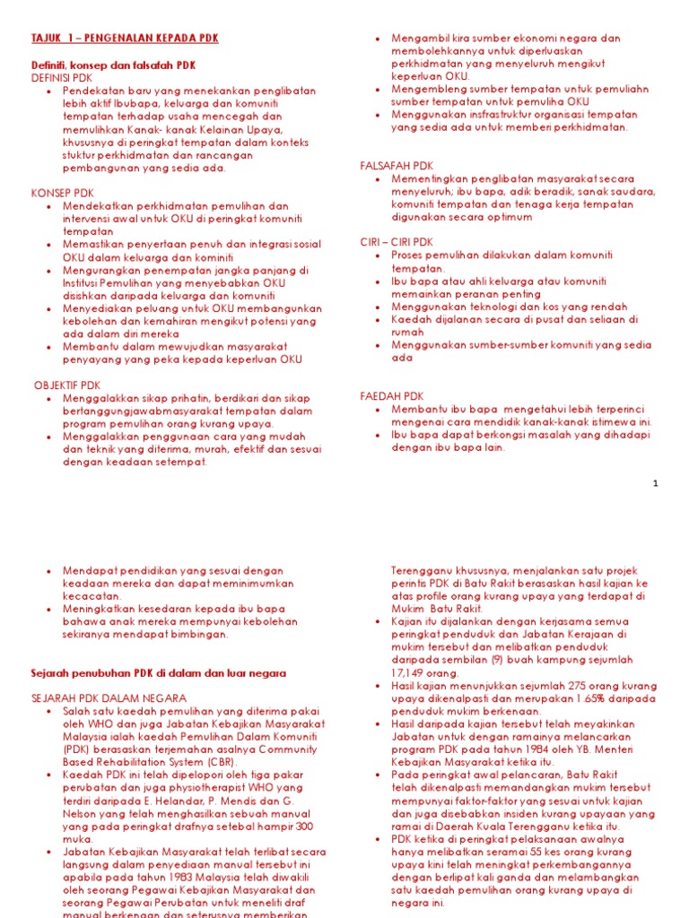 Nota PDK | PDF | Pengembangan Diri | Sains & Matematika