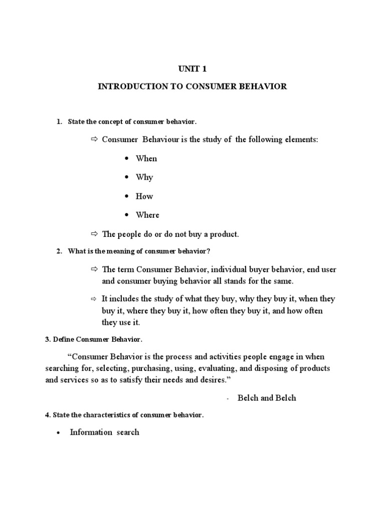 Consumer Behavior Notes | PDF | Consumer Behaviour | Attitude (Psychology)