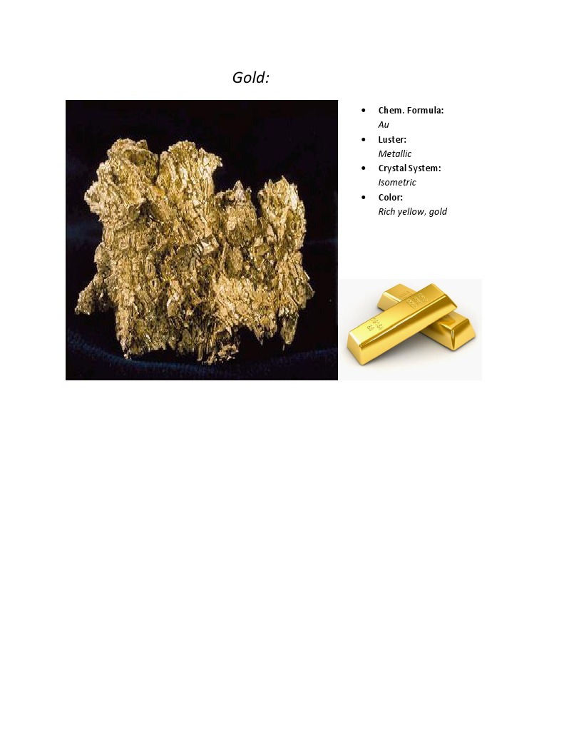 Gold: Properties and Characteristics | PDF
