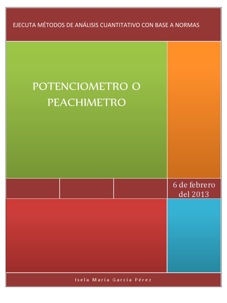 Potenciometro o Phmetro | PDF | Ph | Física Aplicada e Interdisciplinaria